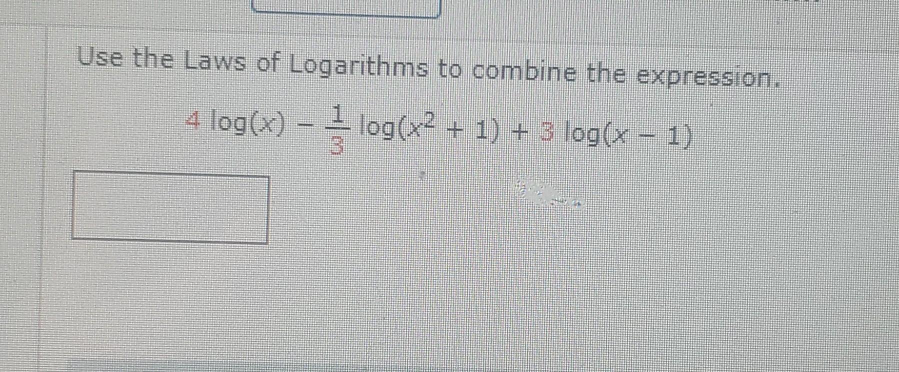 Solved Use The Laws Of Logarithms To Combine The Expression Chegg solved-use-the-laws-of-logarithms-to-combine-the-expression-chegg