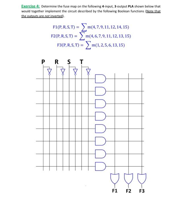 Solved Exercise 4: Determine the fuse map on the following | Chegg.com