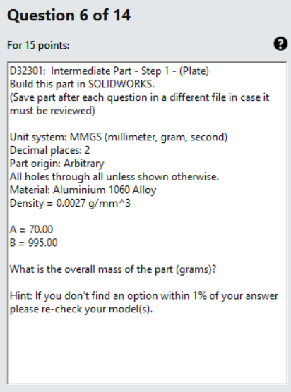 Solved Question 6 of 14For 15 ﻿points:D32301: Intermediate | Chegg.com