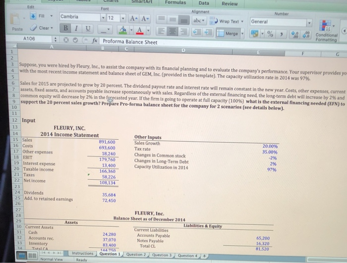Solved SmartArt Formulas Review Edit Font Data Alignment abc | Chegg.com