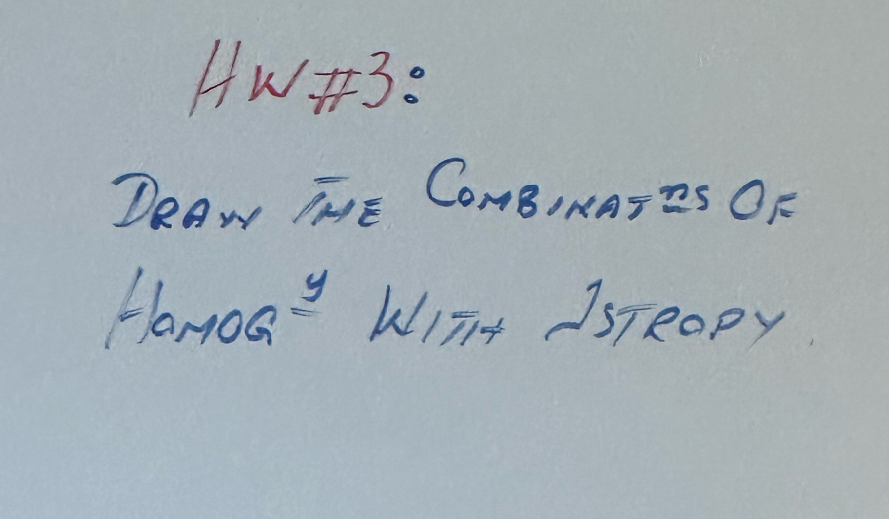 Solved HWH3:DRaw The combinat ns Of Hamog y With datropy. | Chegg.com