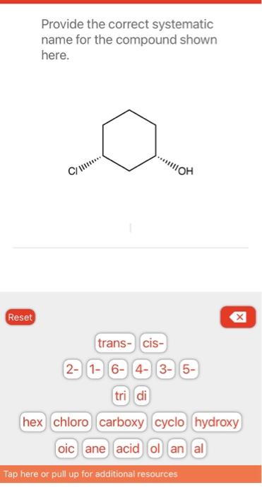 Solved Provide the correct systematic name for the compound | Chegg.com