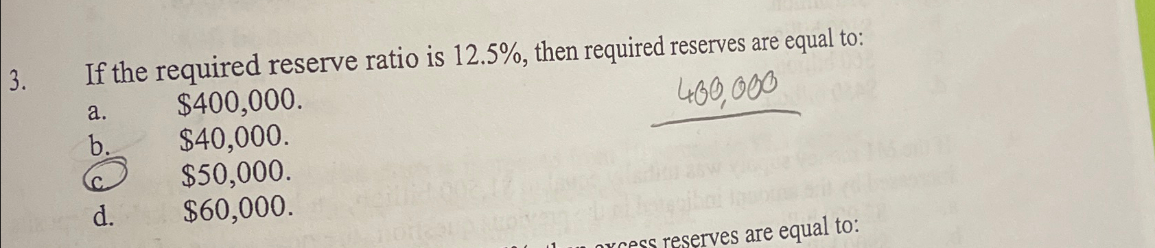 Solved If the required reserve ratio is 12.5%, ﻿then | Chegg.com