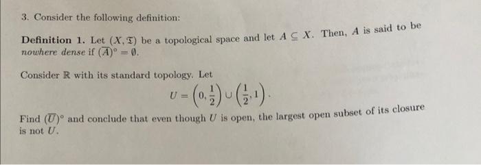 Solved 3. Consider the following definition: Definition 1. | Chegg.com