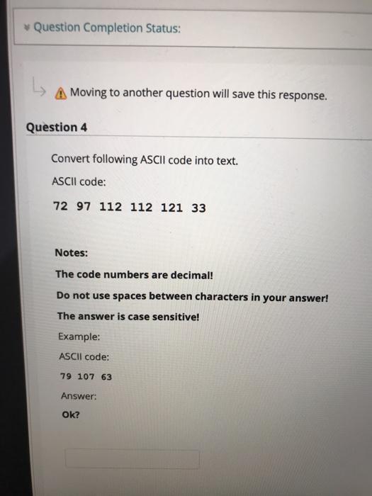 Solved Question Completion Status: A Moving to another | Chegg.com