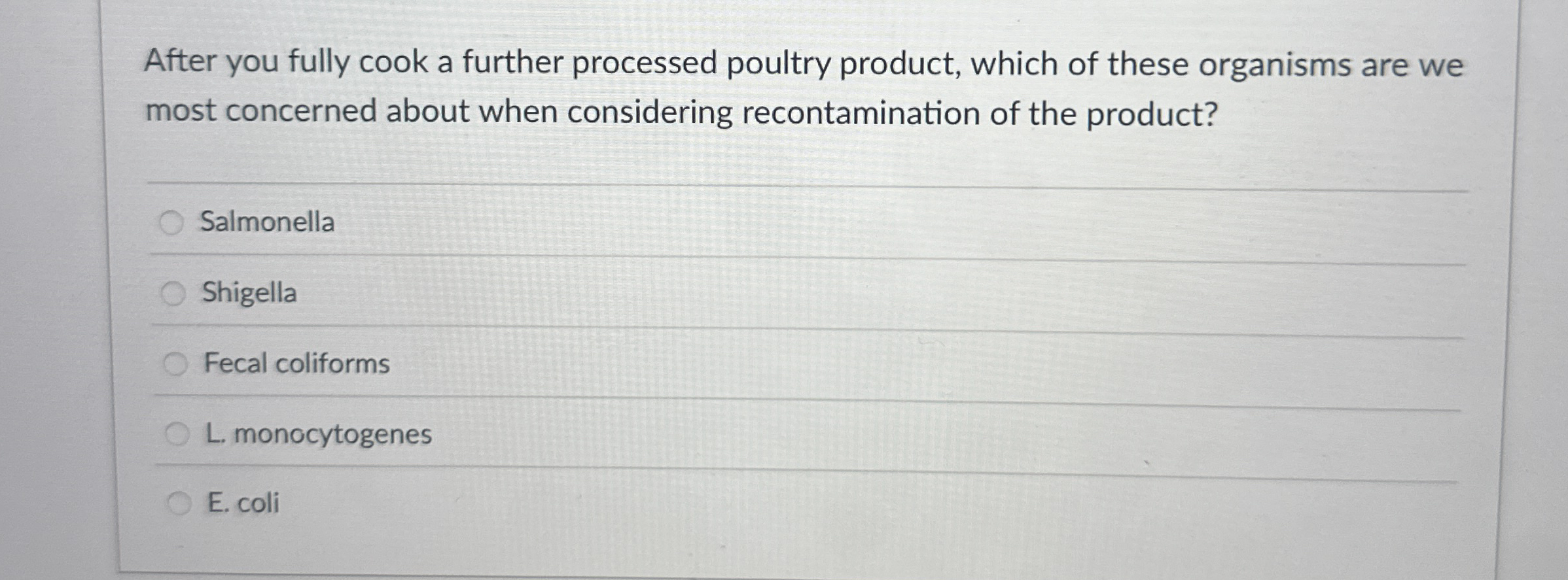 Solved After you fully cook a further processed poultry | Chegg.com