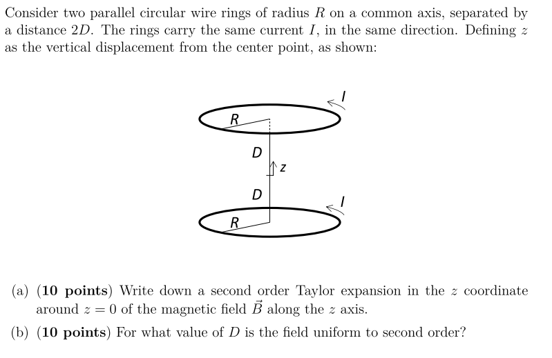 Solved Consider two parallel circular wire rings of radius | Chegg.com