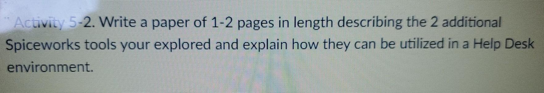 Solved write a paper of 1-2 pages un length describing the 2 | Chegg.com