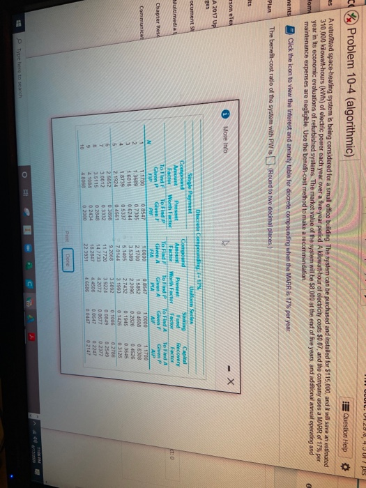 Solved MULUIL.09.200, 4.30 PES Problem 10-4 (algorithmic) | Chegg.com