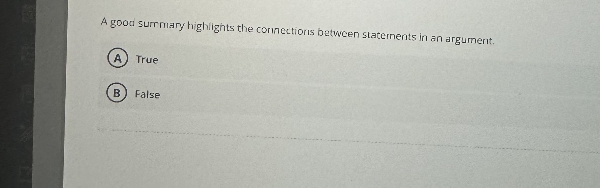 A good summary highlights the connections between | Chegg.com