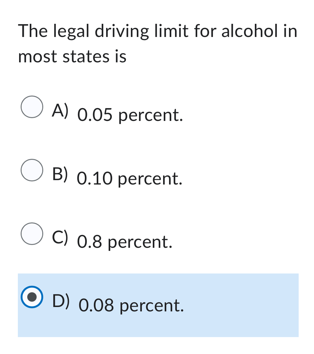 High Quality SOLUTION The legal driving limit for alcohol in most ...