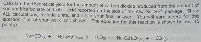 Solved Calculate the theoretical yield for the amount of | Chegg.com