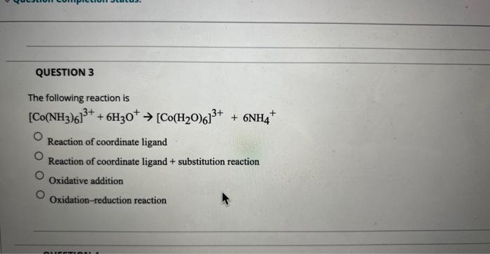 Solved The following reaction is | Chegg.com