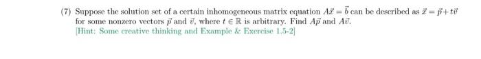 Solved (7) Suppose the solution set of a certain | Chegg.com