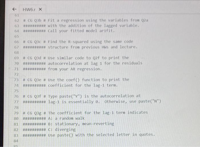 Solved ← HW6. × 1 II Question θ⋯ call in the data. \# CG Qoa | Chegg.com