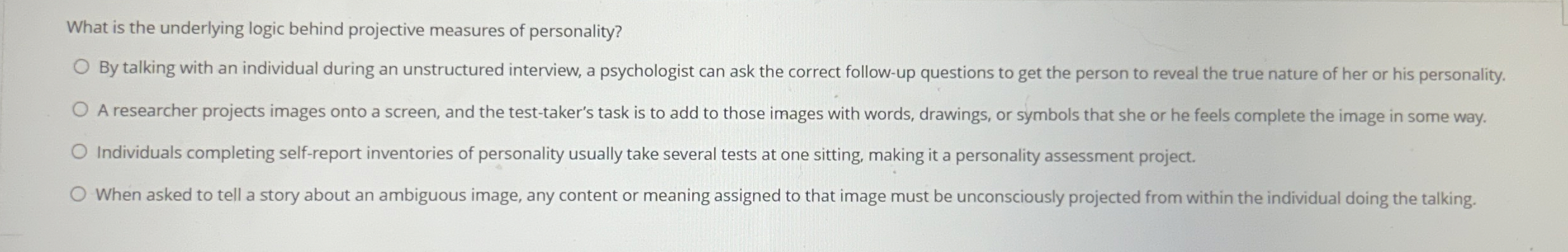 Solved What is the underlying logic behind projective | Chegg.com