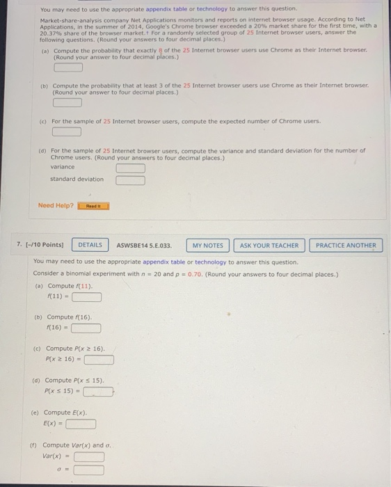Solved You may need to use the appropriate appendix table or | Chegg.com