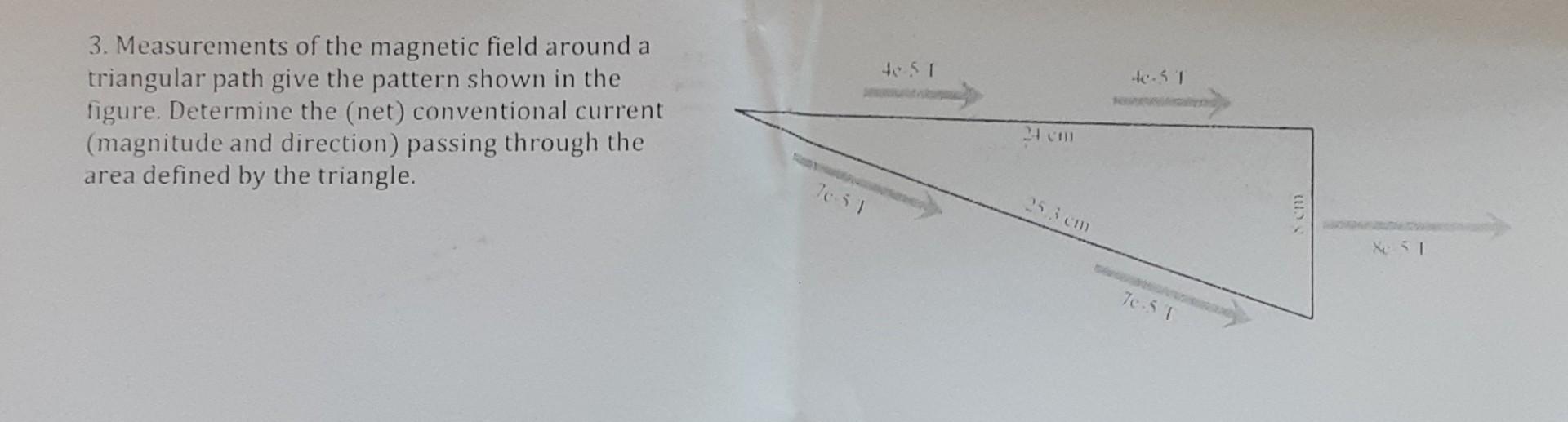 Solved 3. Measurements of the magnetic field around a | Chegg.com