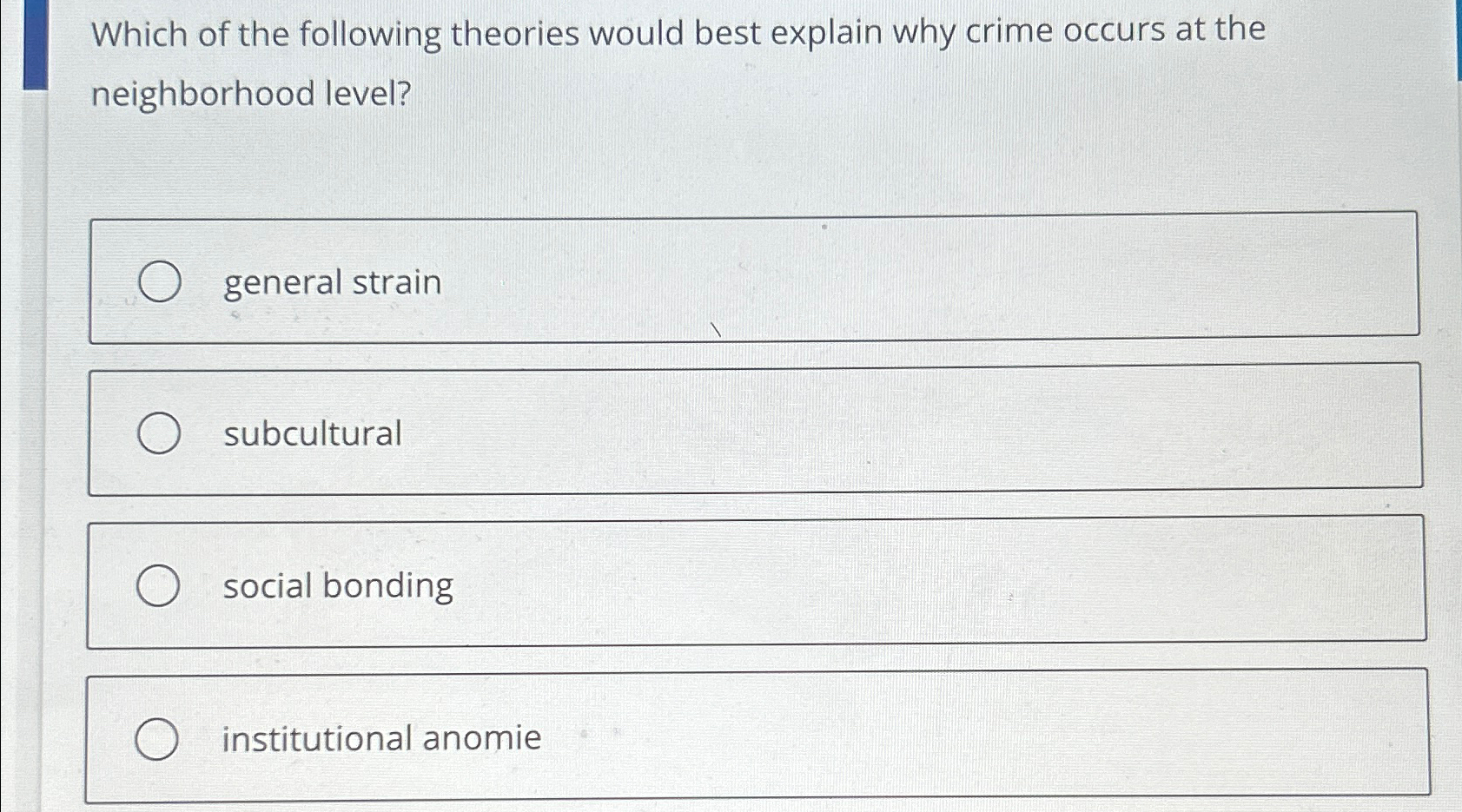 Solved Which of the following theories would best explain | Chegg.com
