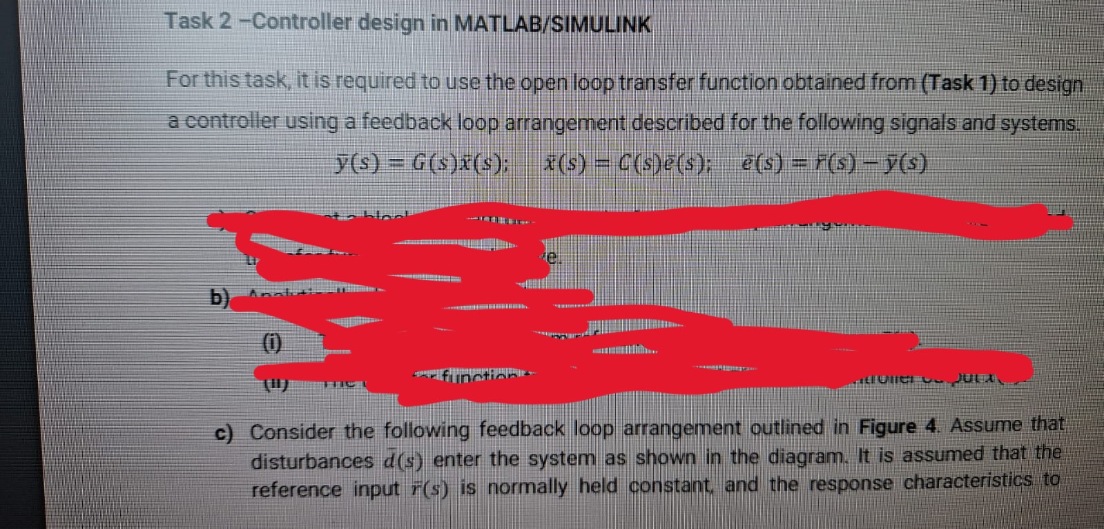 Solved Task 2 -Controller design in MATLAB/SIMULINKFor this | Chegg.com