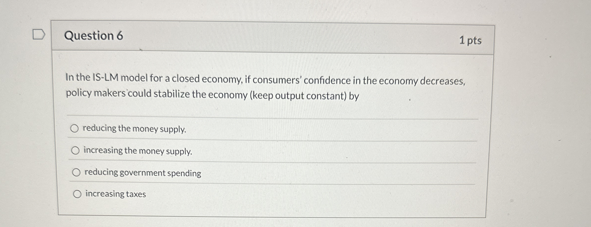 Solved Question 61 ﻿ptsIn the IS-LM model for a closed | Chegg.com