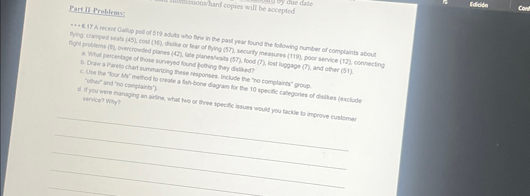 Solved Part II-Problems:? 6.17 ﻿A recent Gallup poll of 519 | Chegg.com