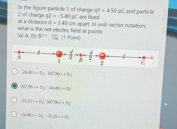 Solved In the figure particle 1 ﻿of charge q1=4.50pC ﻿and | Chegg.com