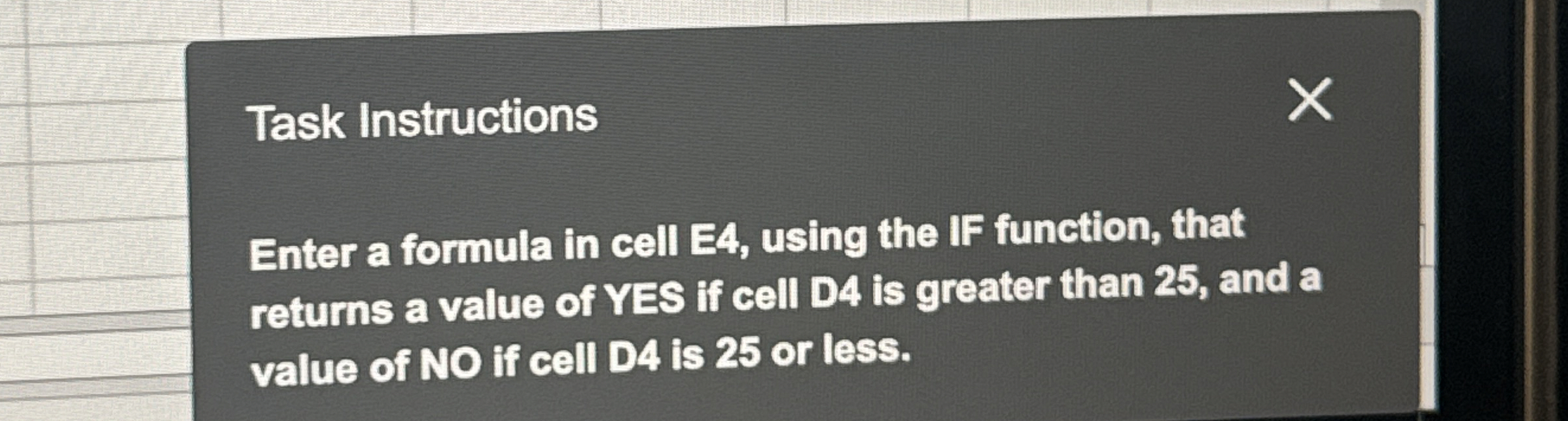 Task InstructionsIn cell F18, ﻿create a formula using | Chegg.com