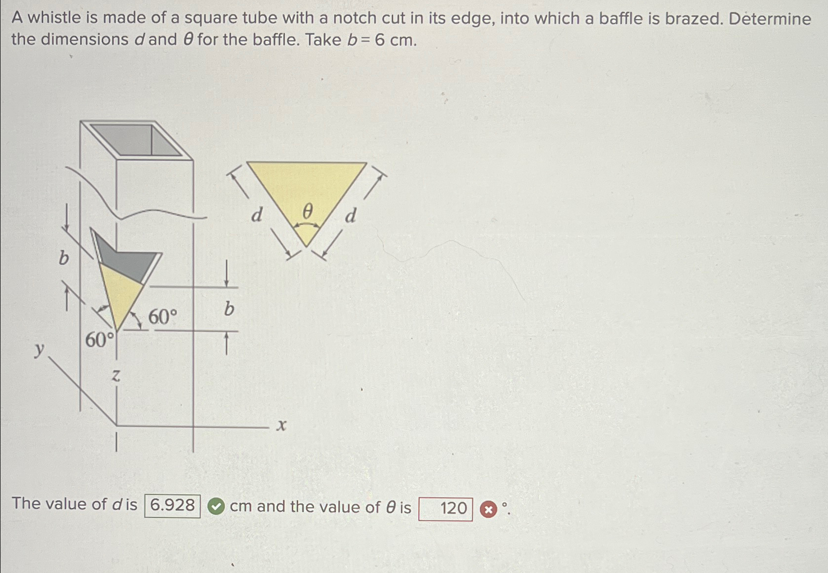 Solved URGENT PLEASE. A whistle is made of a square tube | Chegg.com