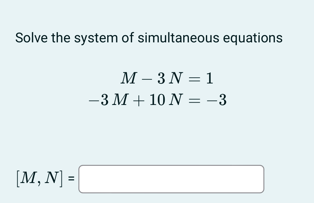 Solved Solve the system of simultaneous | Chegg.com