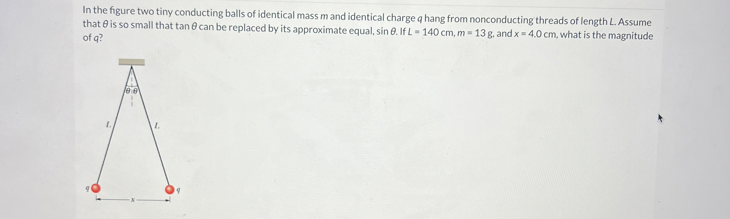 Solved In the figure two tiny conducting balls of identical | Chegg.com