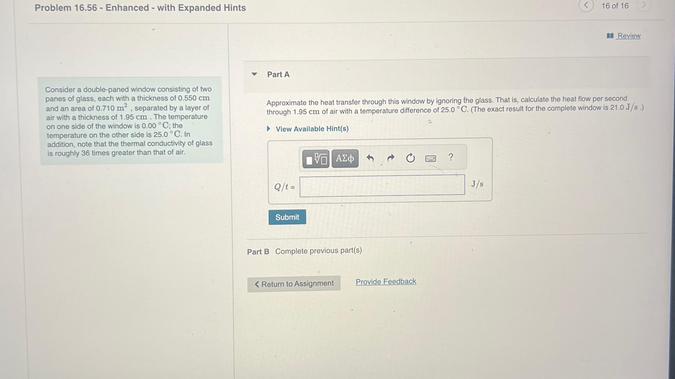 Solved Problem 16.56 - ﻿Enhanced - ﻿with Expanded Hints16 | Chegg.com