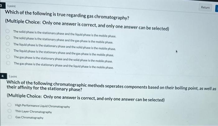 Solved (Multiple Choice: Only one answer is correct, and | Chegg.com