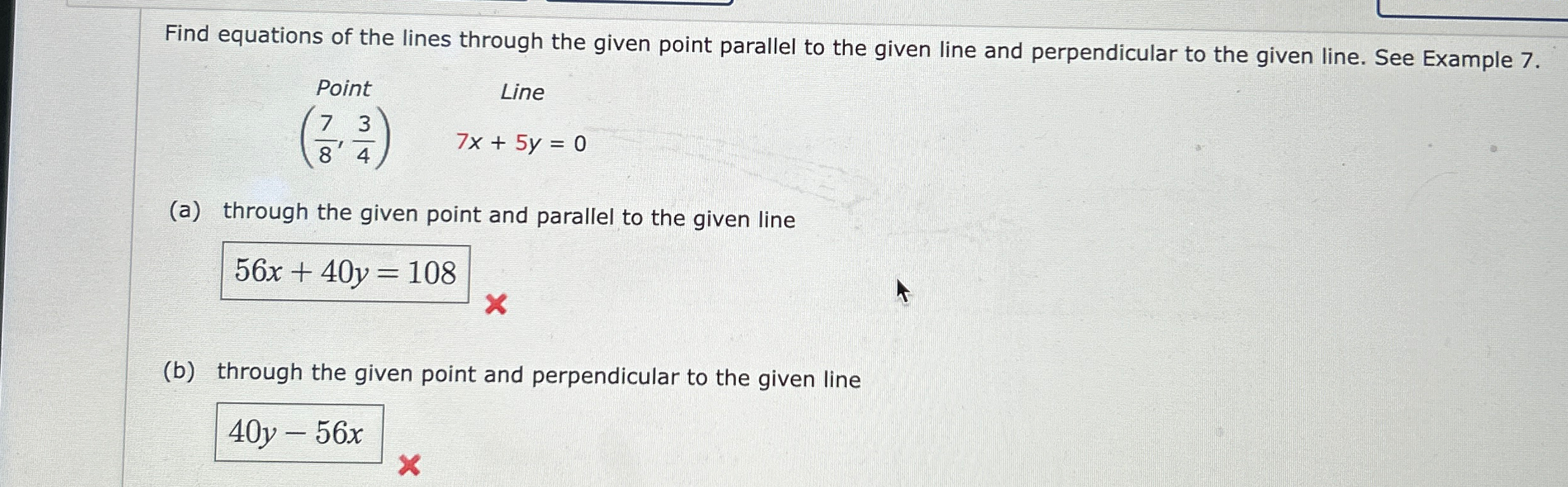 Solved Find equations of the lines through the given point | Chegg.com