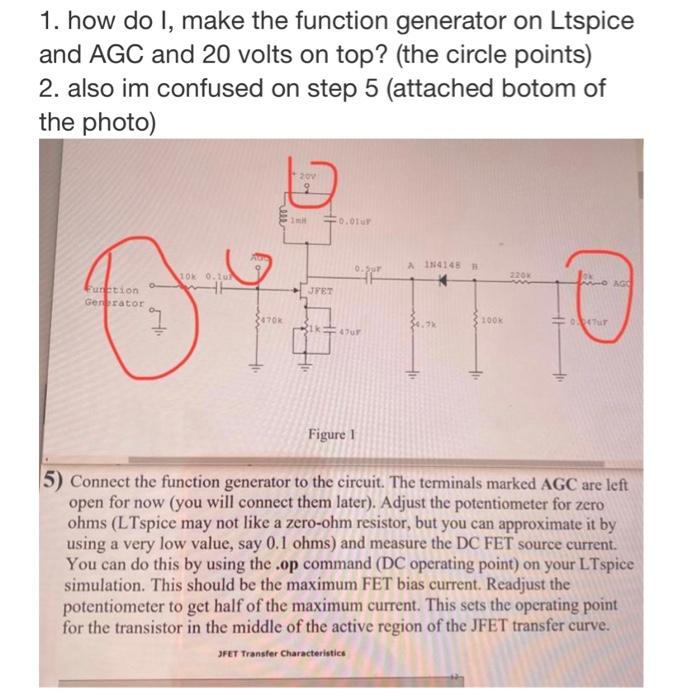 Solved 1. how do I, make the function generator on Ltspice | Chegg.com