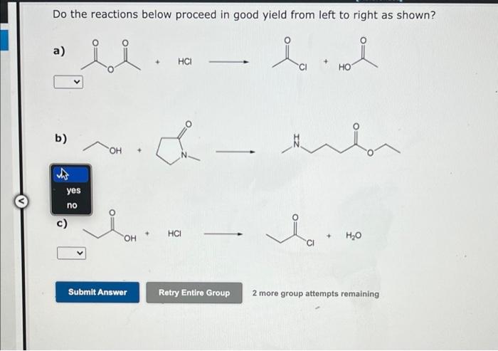 Solved [References] Do the reactions below proceed in good | Chegg.com