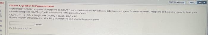 Solved CES PRINTER VERSION BACK NET Chapter 1. Question 63 | Chegg.com