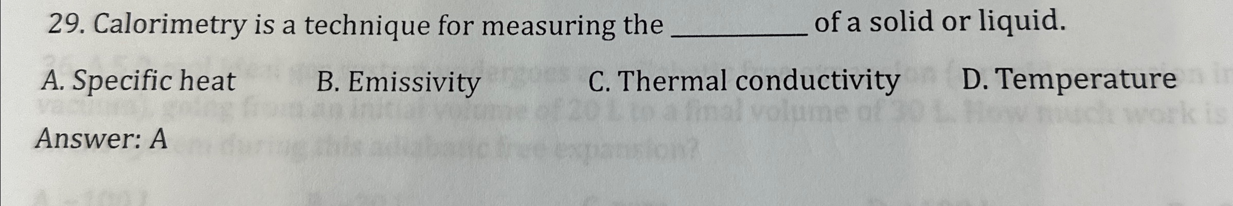 Solved Calorimetry is a technique for measuring the ﻿of a | Chegg.com