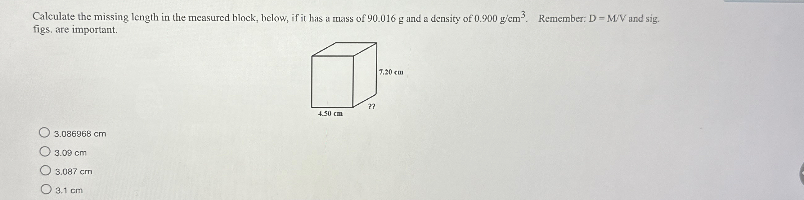 Solved Calculate the missing length in the measured block, | Chegg.com