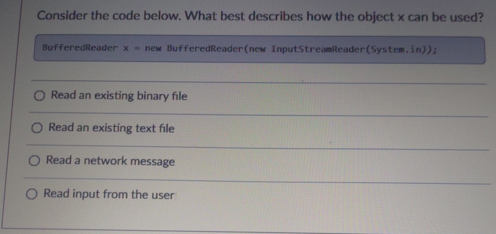 Solved Consider the code below. What best describes how the | Chegg.com
