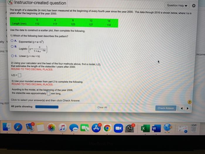 Solved Instructor-created question Question Help The length | Chegg.com