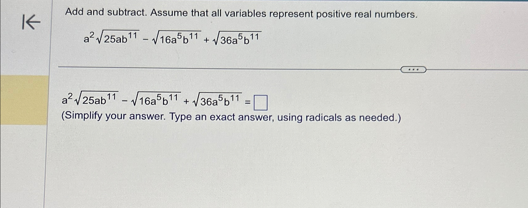 Solved Add and subtract. Assume that all variables represent | Chegg.com