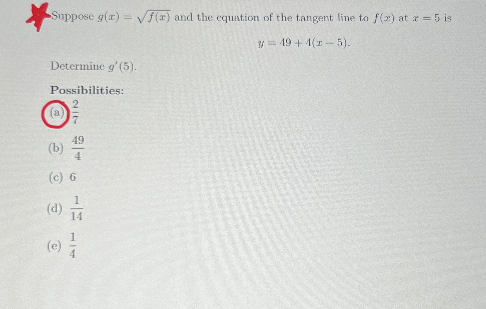 Solved Suppose g(x)=f(x)2 and the equation of the tangent | Chegg.com Solved Suppose g(x)=f(x)2 and the equation of the tangent | Chegg.com