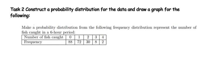 Solved Task 2 Construct a probability distribution for the | Chegg.com