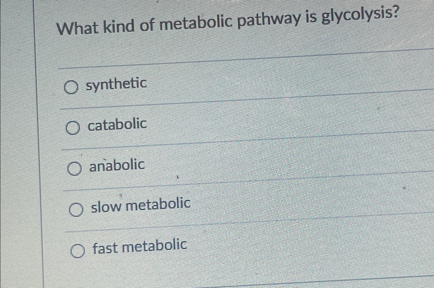 Solved What kind of metabolic pathway is | Chegg.com