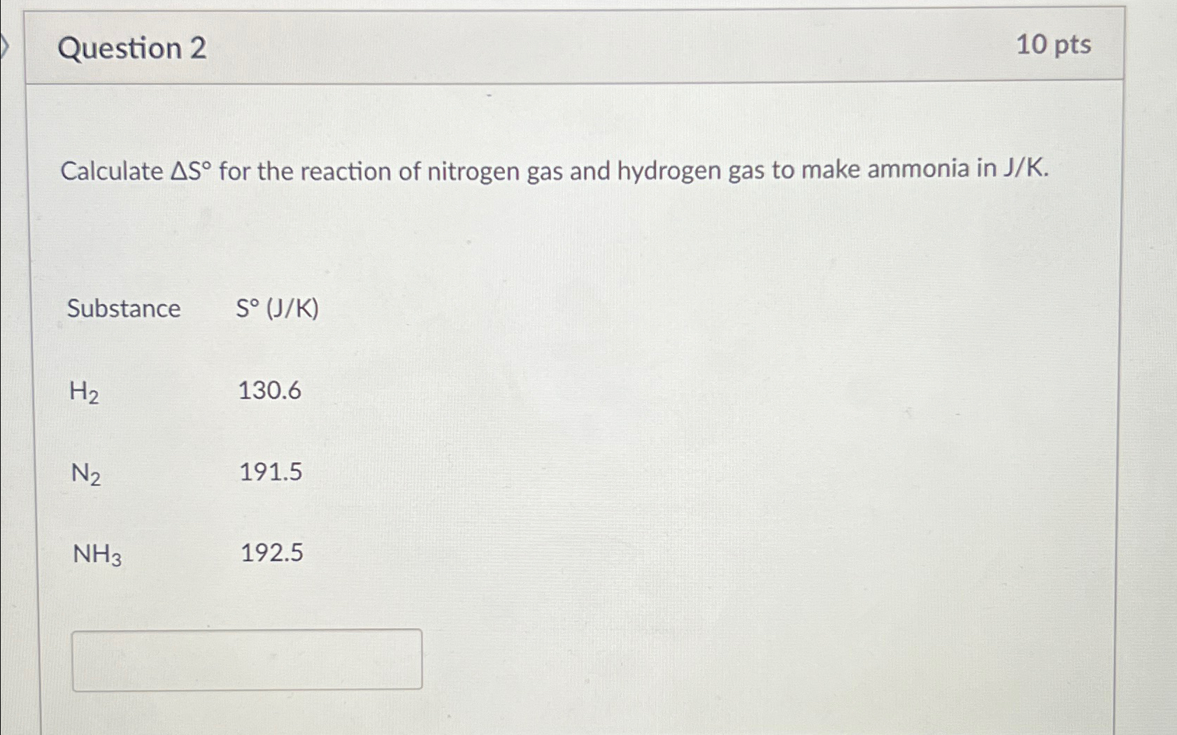 Solved Question 210 ﻿ptsCalculate ΔS° ﻿for the reaction of | Chegg.com