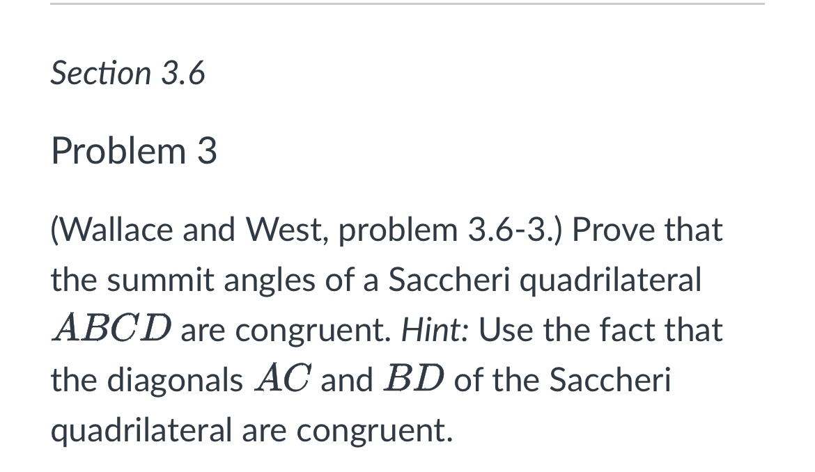 Solved Section 3.6Problem 3(Wallace and West, problem | Chegg.com