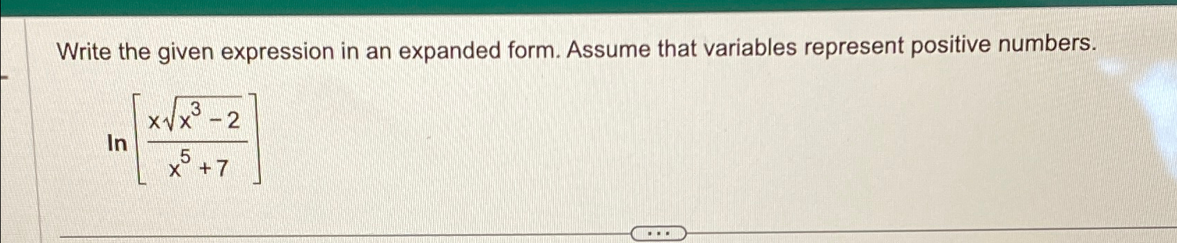 Solved Write the given expression in an expanded form. | Chegg.com