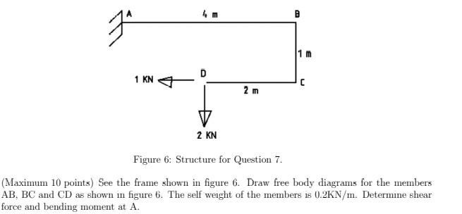 Solved Figure 6: Structure for Question 7. (Maximum 10 | Chegg.com