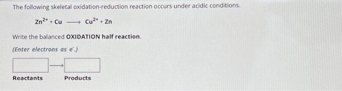 Solved (2) Write a balanced equation for the overall redox | Chegg.com